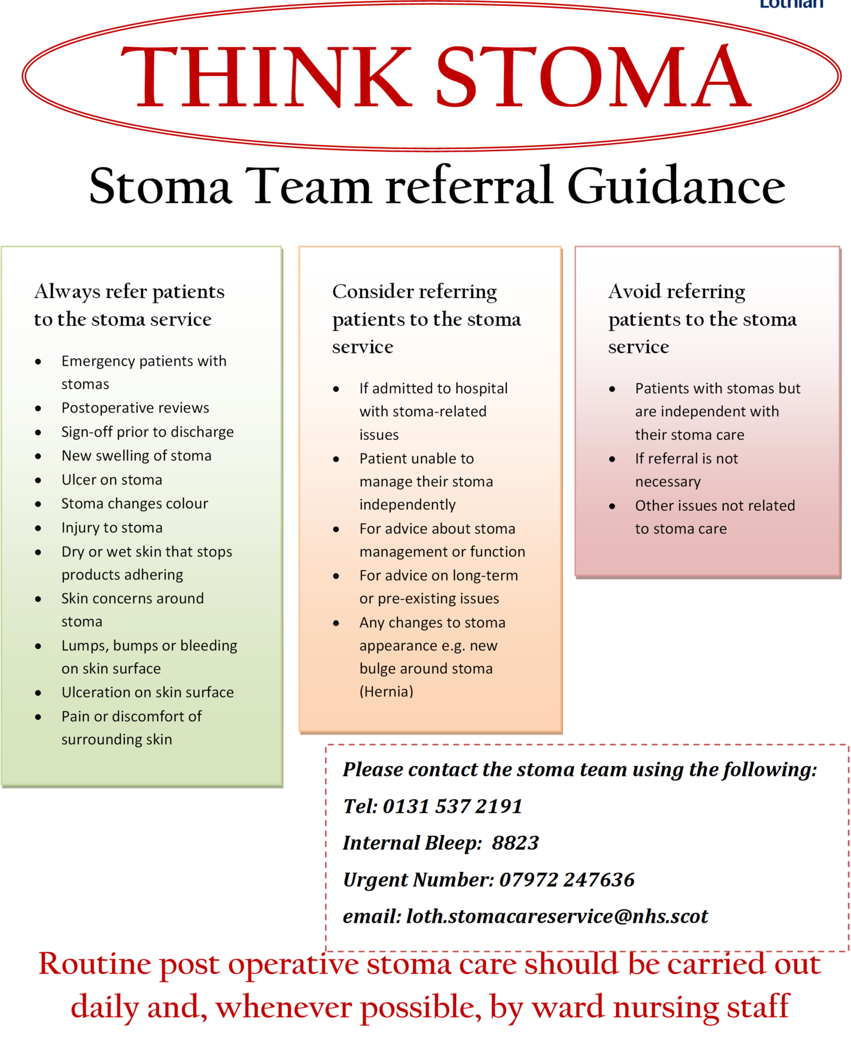 Stoma Specialist Service – RefHelp